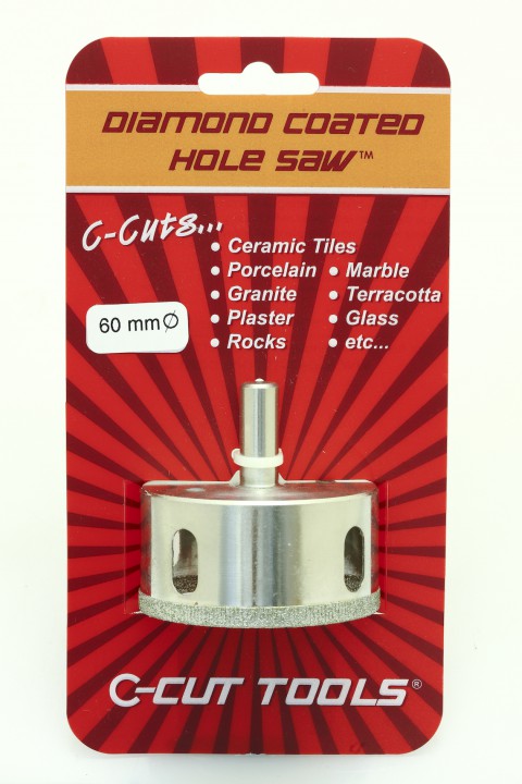 Home| C-Cut Tools | 60mm Diamond Coated Hole Saw